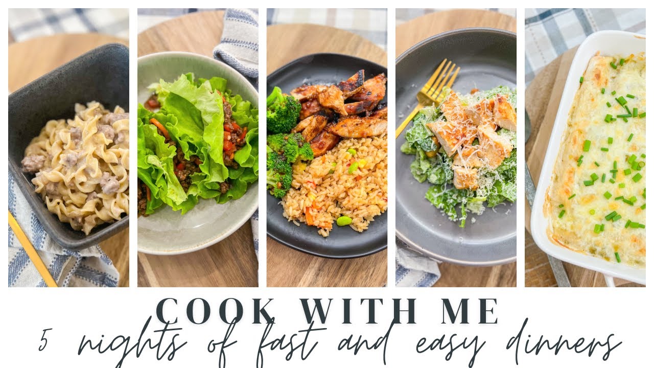 COOK WITH ME // 5 NIGHTS OF FAST AND EASY FAMILY DINNERS // CHARLOTTE ...