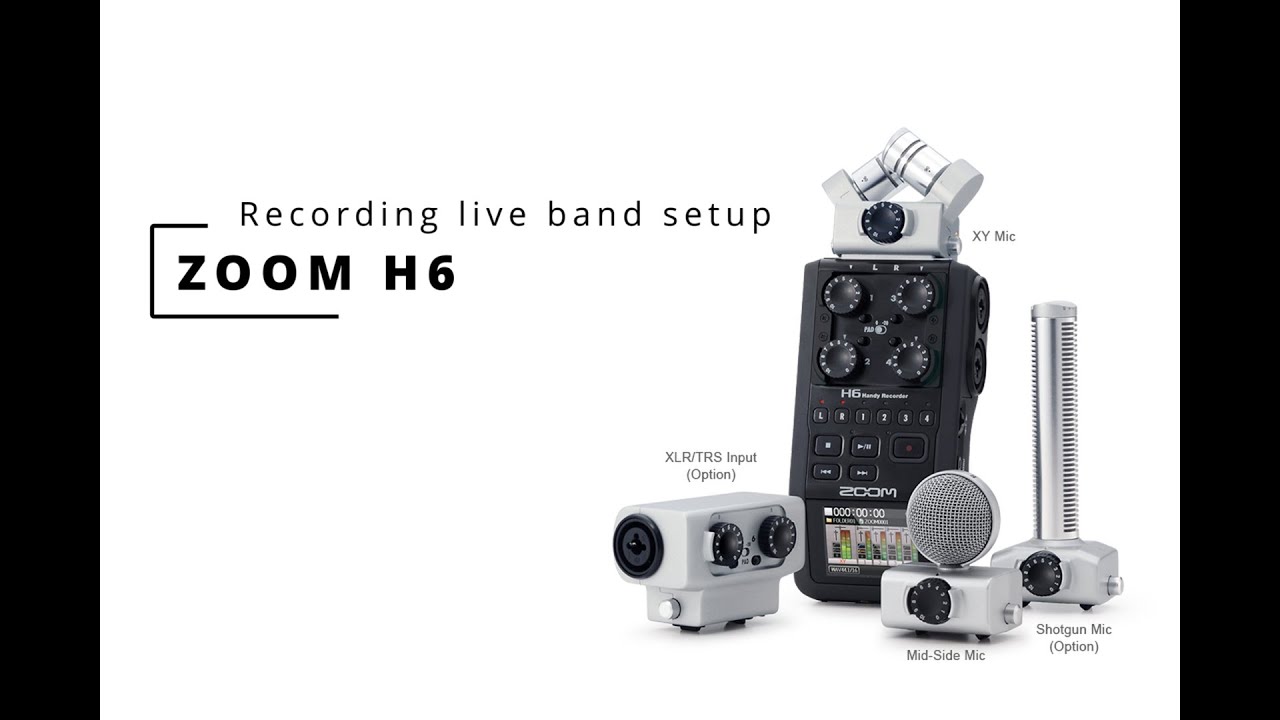 Zoom H6 Audio Recorder, Recording live band set-up - YouTube