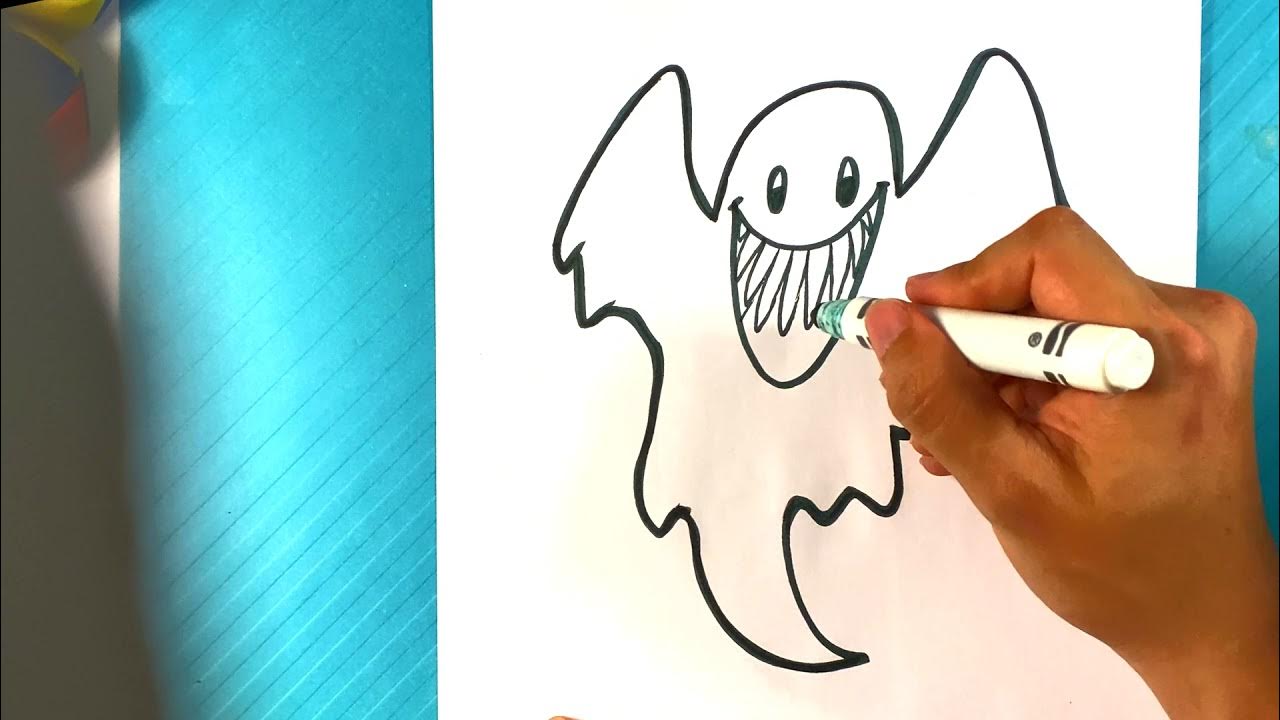 EASY How to Draw HALLOWEEN GHOST - YouTube