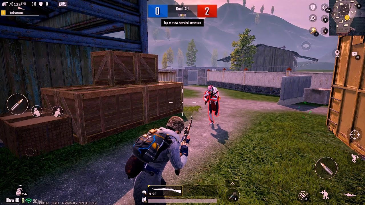 BGMI ULTRA HD 120 FPS GAMEPLAY | EMULATOR | GAMELOOP | 4K🔥 1 VS 1 WITH ...