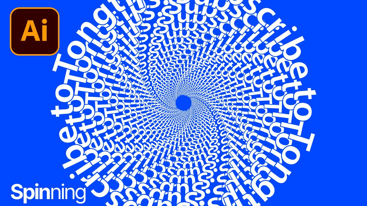TIPS: How to Make SPINNING Text Effect in Adobe Illustrator | Effect ...