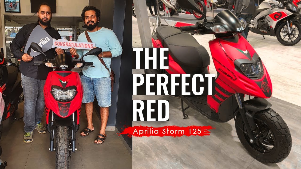 NEW APRILIA STORM 125 BS6 | Taking Delivery | 2021 Model | The Perfect ...