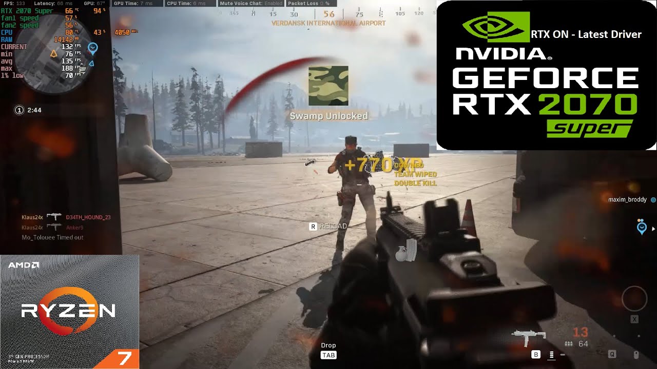 CALL OF DUTY WARZONE | RTX ENABLED 2070 SUPER AVG FPS [1080P MAX ...