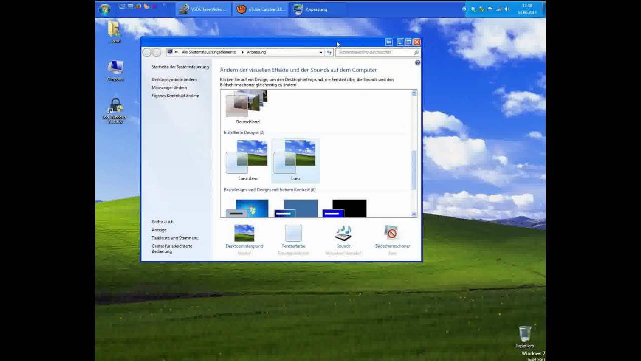 Windows XP Style für Windows 7 - YouTube
