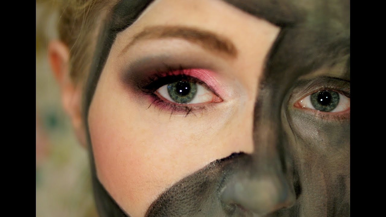 broken face makeup - YouTube