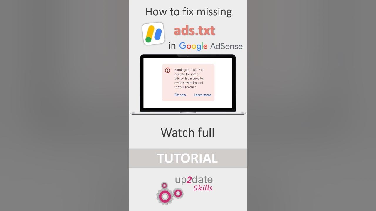 Google AdSense Tutorial Preview | How to fix missing ads.txt file with no plugin #Shorts - YouTube