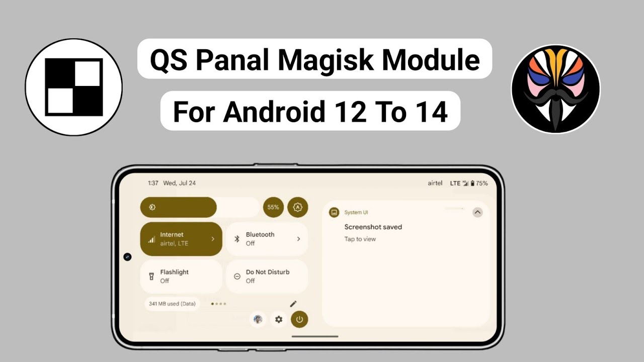 QS Panal Magisk Module For Android 12 To Android 14 - YouTube