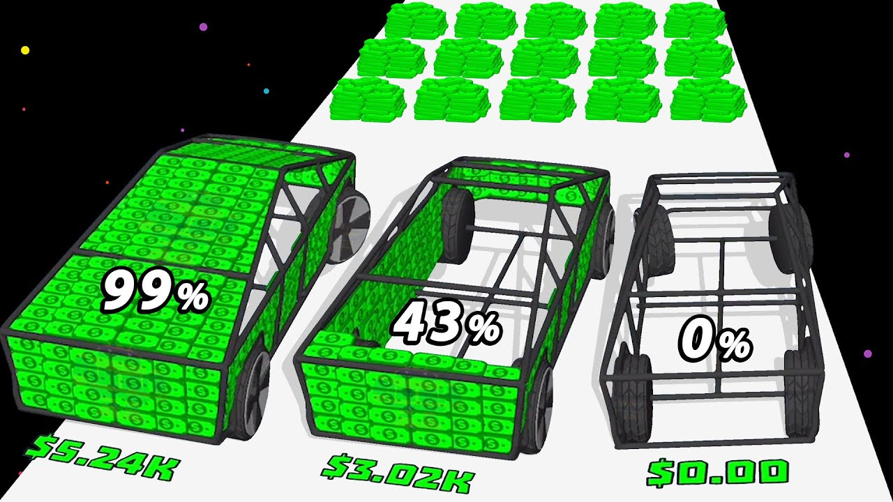 MONEY CAR 3D - Level Up Car (Max Level #Supercars) - YouTube