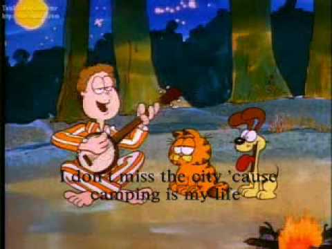 garfield camping is my life - YouTube