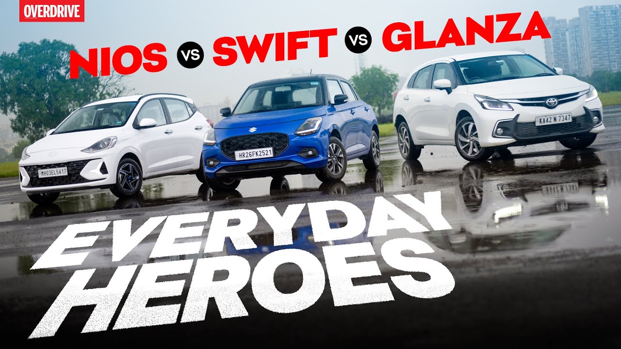 2024 Maruti Suzuki Swift vs Toyota Glanza vs Hyundai Nios comparison ...