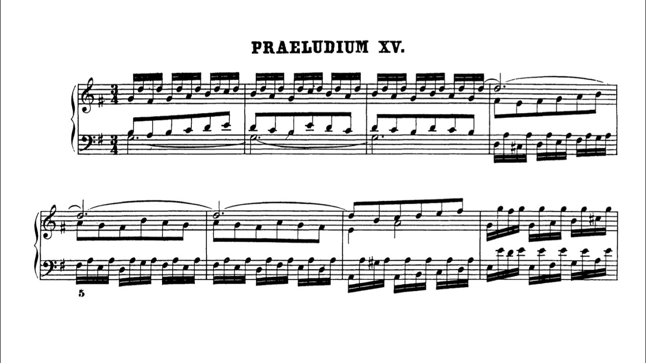 Bach Prelude & Fugue in G Major, BWV 884 (Music + Score) - YouTube