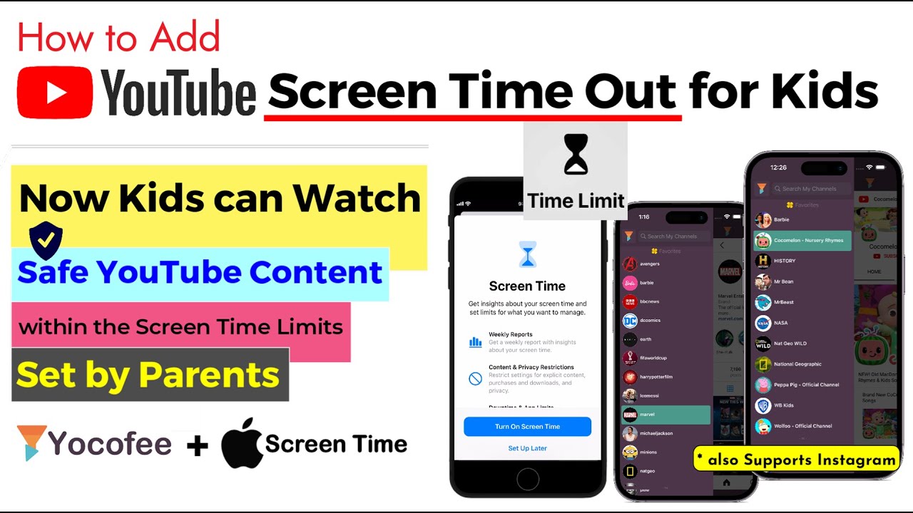 How to Setup YouTube Screen Time Out for Kids - YouTube