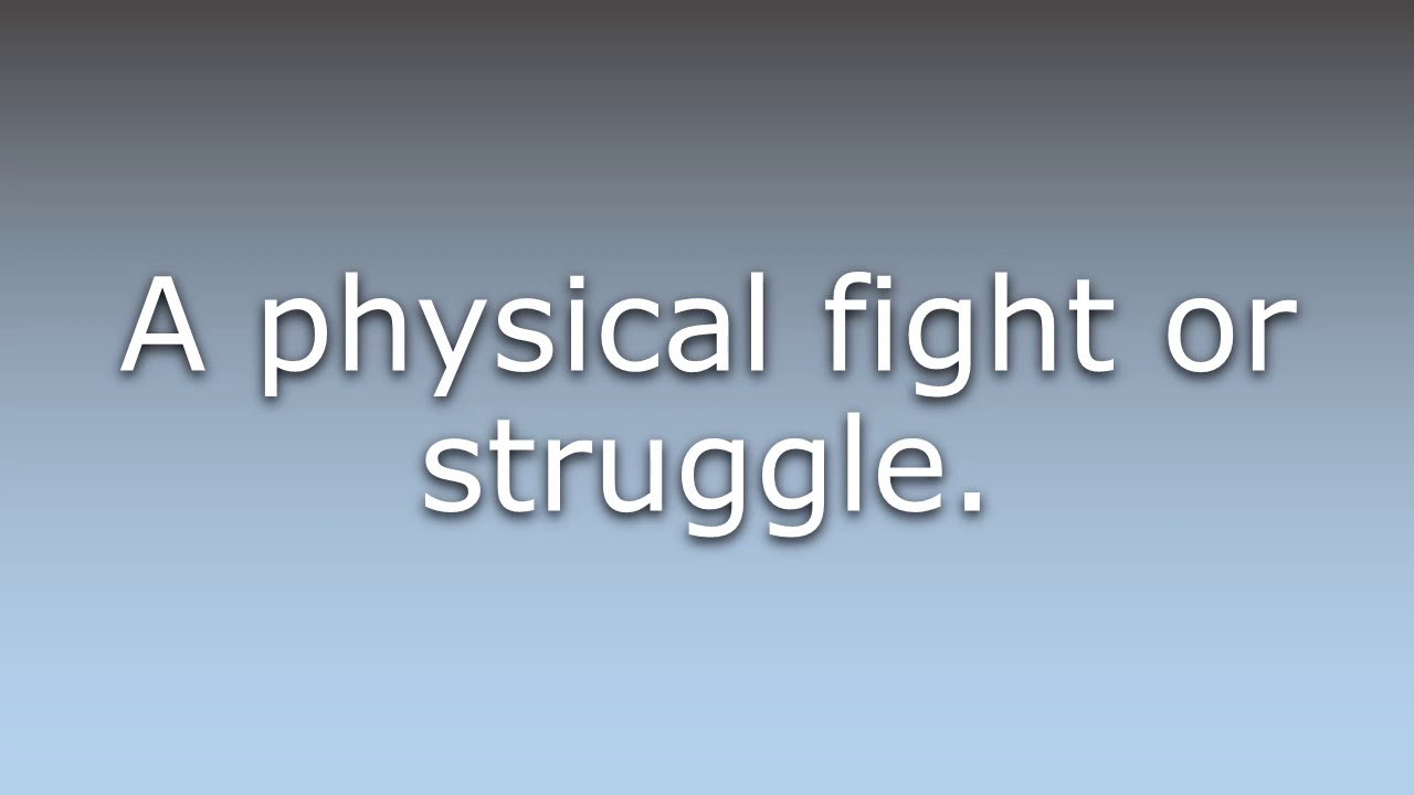 What does Tussle mean? - YouTube