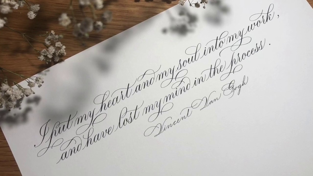 Calligraphy everyday- Day 5 - YouTube