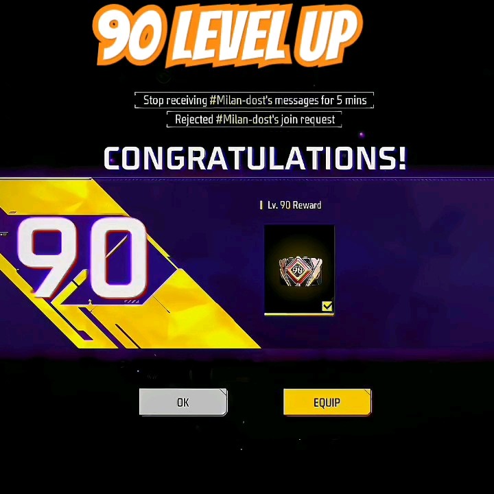 90 LEVEL GLOO WALL || FINALLY 90 LEVEL UP #90level #freefire #viral # ...