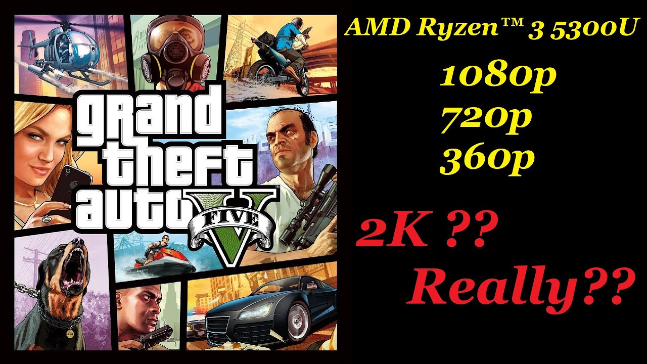 GTA-5 on HP Laptop 15s AMD Ryzen™ 3 5300U | Performance Test - YouTube
