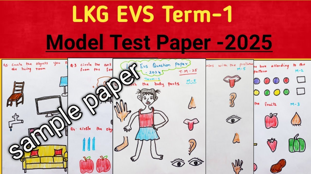 lkg evs term-1 model test paper/jr.kg evs revision test paper for half ...