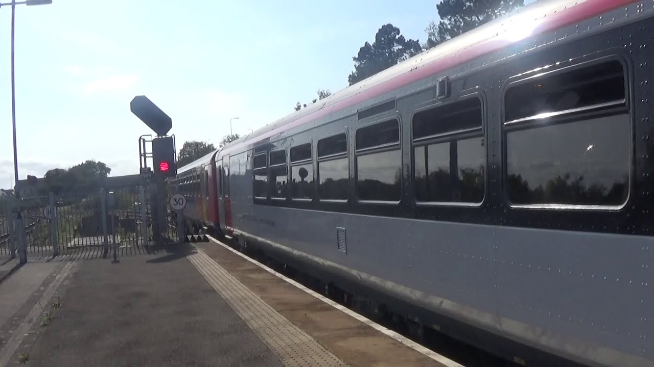 Barry train station-train going to Bridgend - YouTube