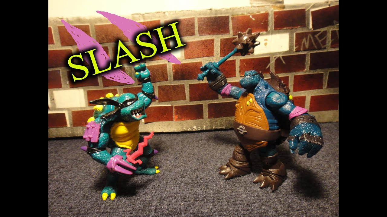 TMNT Slash Vs. Vintage Slash, 2014 Playmates TMNT Toy Review - YouTube