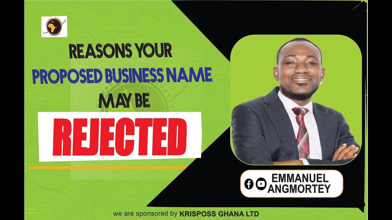 REASONS YOUR PROPOSED BUSINESS NAME MAY BE REJECTED - YouTube
