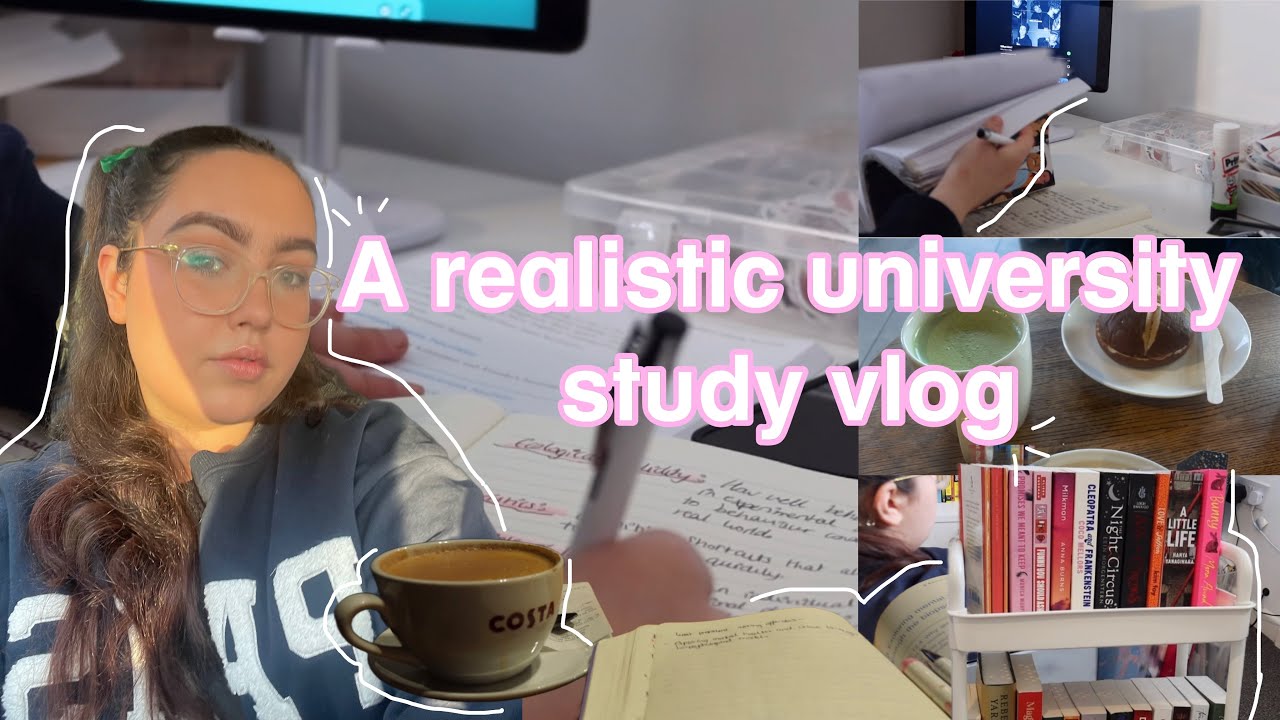 A realistic at-home university study vlog! 🤍👩‍🎓 - YouTube