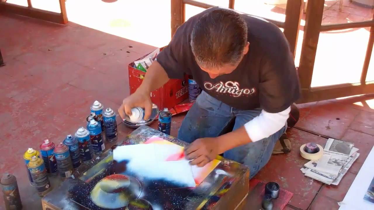Spray Paint Artist in Ensenada, Mexico - YouTube