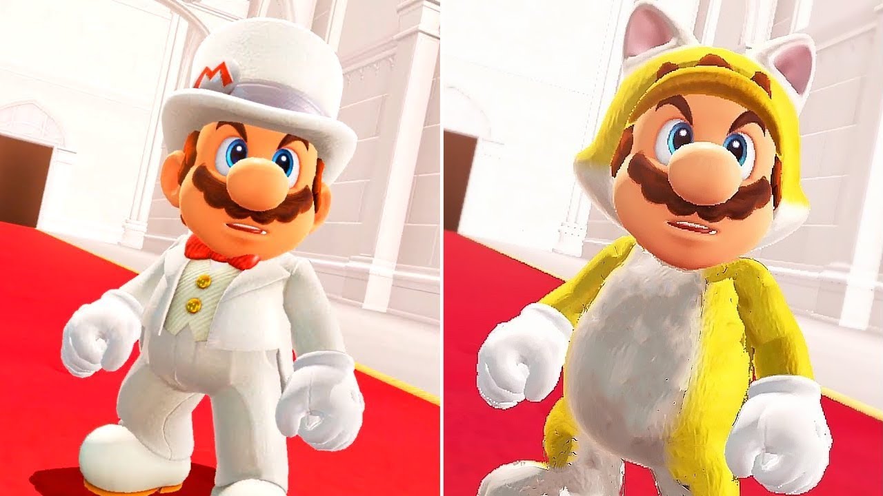 Super Mario Odyssey - Cat Mario vs Mario (Comparison) - Final Boss ...