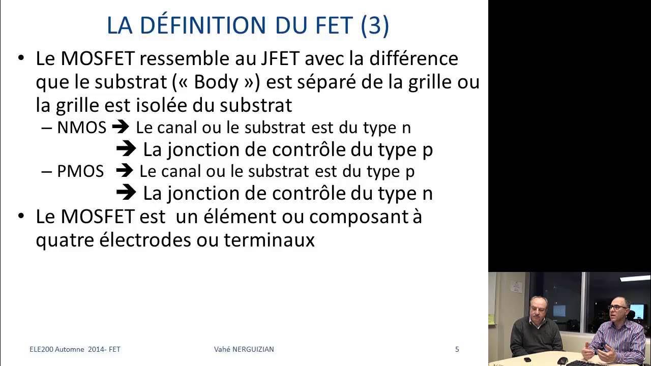 FET1- constitution et fonctionnement - YouTube