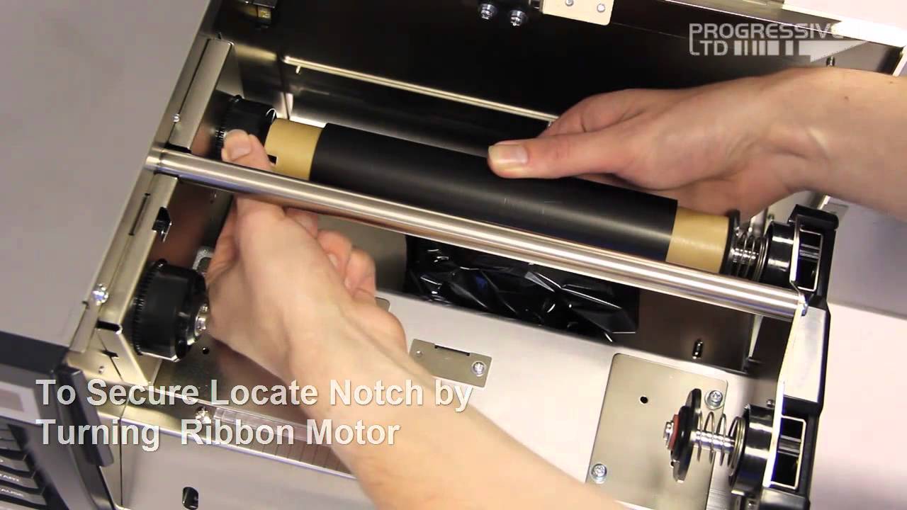 Toshiba B SX6: How to Load Thermal Transfer Ribbon - YouTube