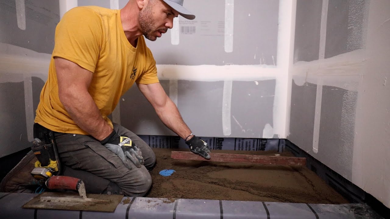 How I Float a Shower Pan --- OLD SCHOOL Tile Shower Build 2024 Episode ...