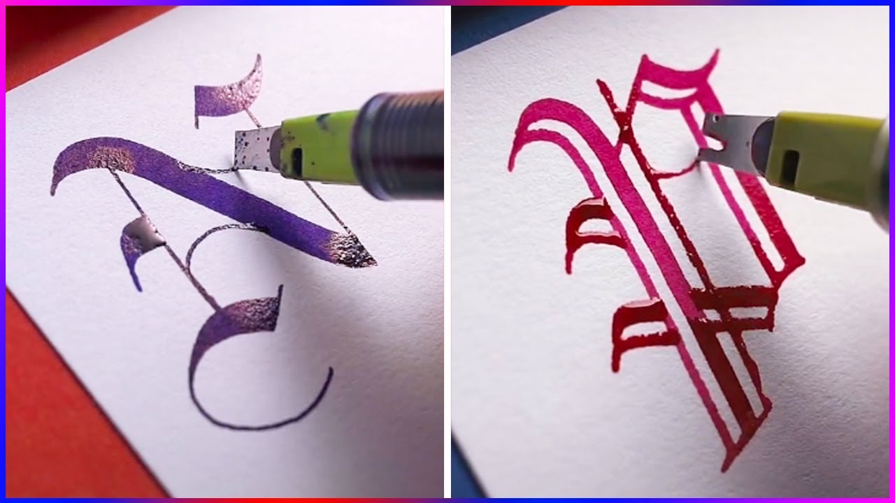 🌈Amazing Calligraphy And Lettering Storytime Tiktok LaNa Arts || Tiktok ...