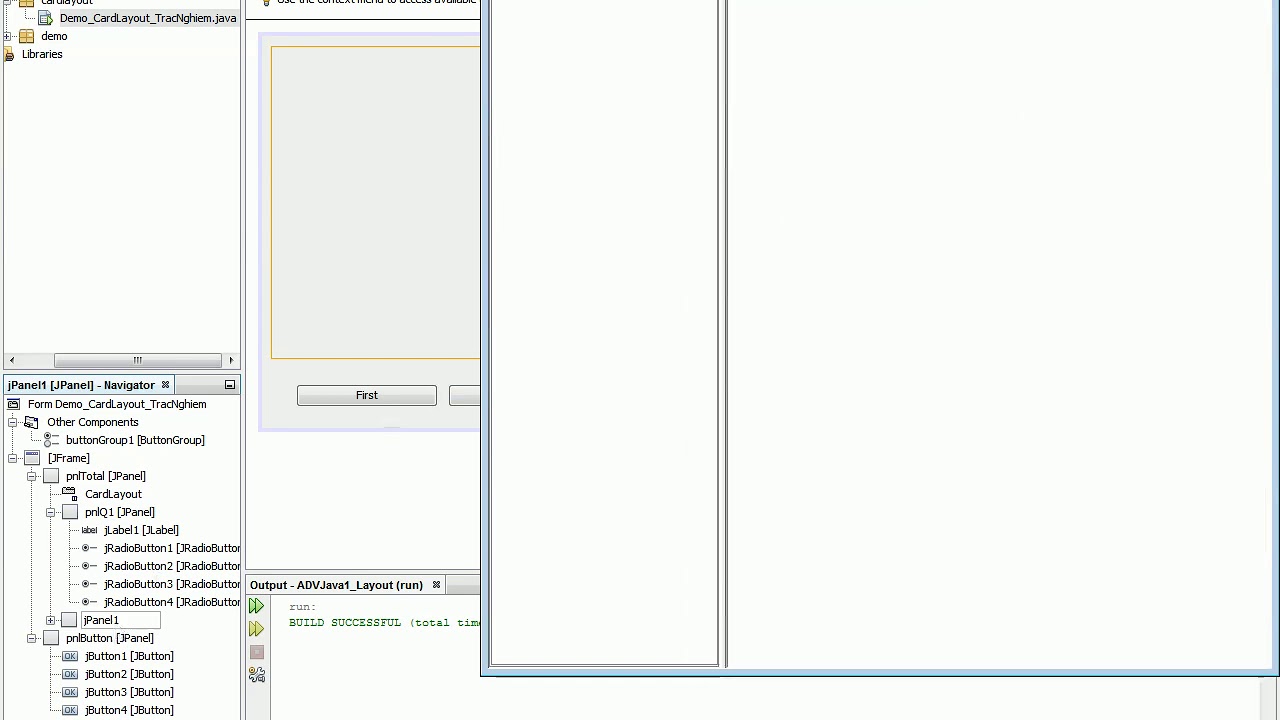 Demo CardLayout TracNghiem - YouTube