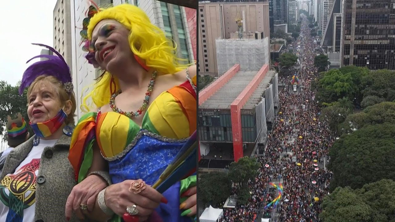 Brazil: Thousands march in Sao Paulo's LGBT pride after Covid hiatus ...
