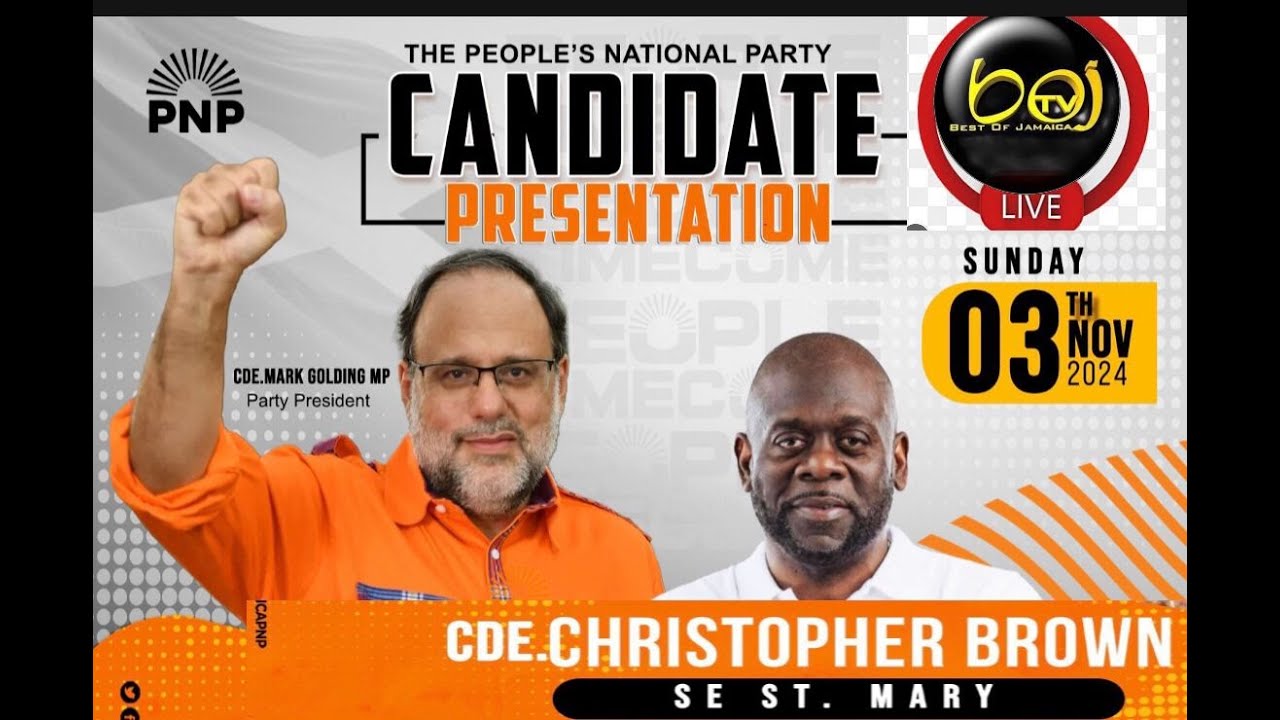 PNP Candidate Presentation | Christopher Brown | South East St Mary ...