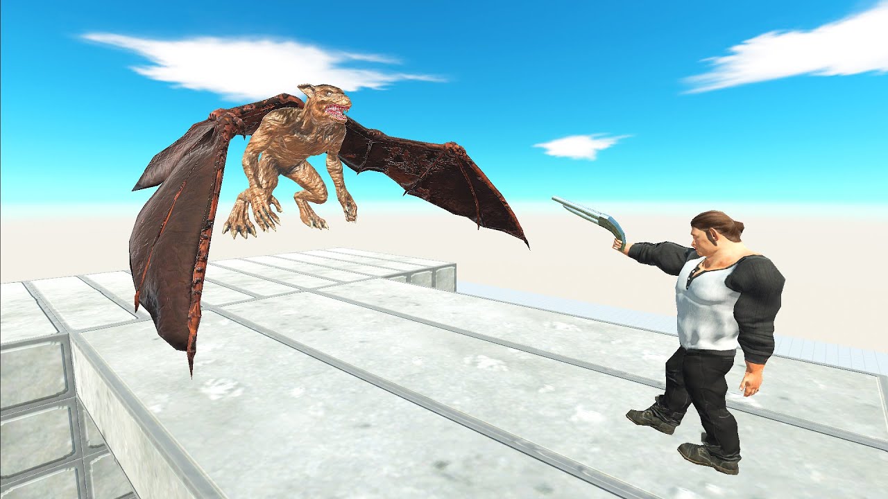 FLYING WEREWOLF 1 VS 1 EVERY UNIT ON STONE BRIDGE | ANIMAL REVOLT ...