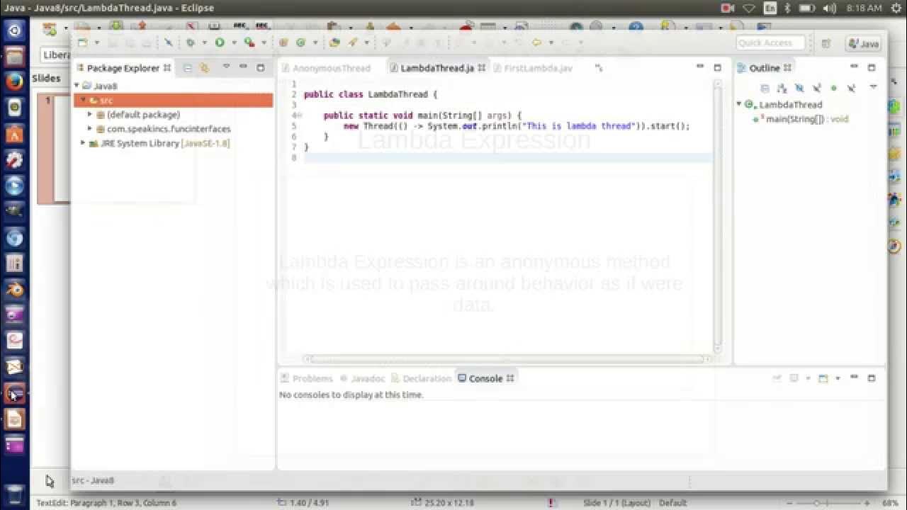 Java 8 Tutorials For Beginners - lambda expressoins part1 - YouTube