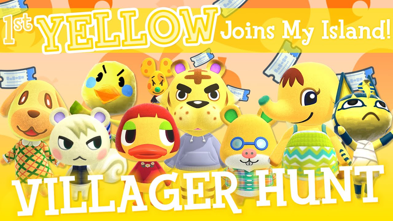 Animal Crossing Villager Hunt With A Twist// 1ST YELLOW JOINS MY ISLAND ...