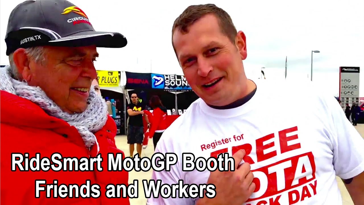 MotoGP Booth Friends and Workers: Thanks From RideSmart. - YouTube