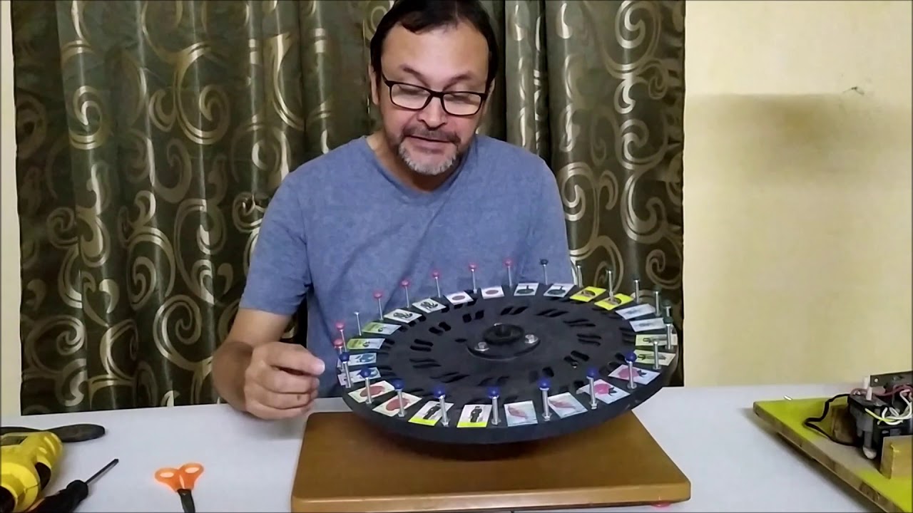 CONSTRUCCIÓN DE UNA RULETA DE FERIA PARA JUGAR Y DIVERTIRSE!!!! - YouTube