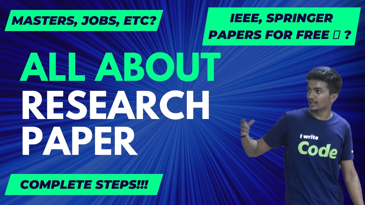 I PUBLISHED MY FIRST RESEARCH PAPER!! - YouTube