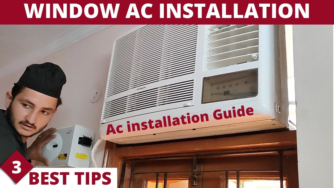 Window Ac Installation | How to Install 1.5 ton Window Ac | Hitachi Ac ...