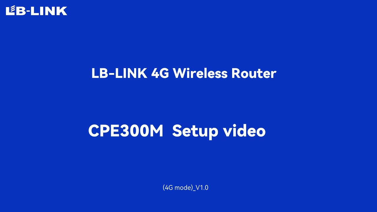 LB-LINK BL-CPE300M AX300 WiFi6 4G LTE Router - YouTube