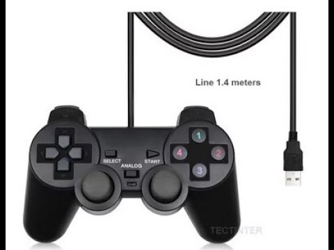 USB Wired Playstation 2 Clone 6 Axis Controller Review and Test - YouTube