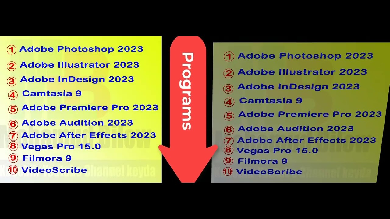 Programs of Graphic Design and Video Editing - YouTube