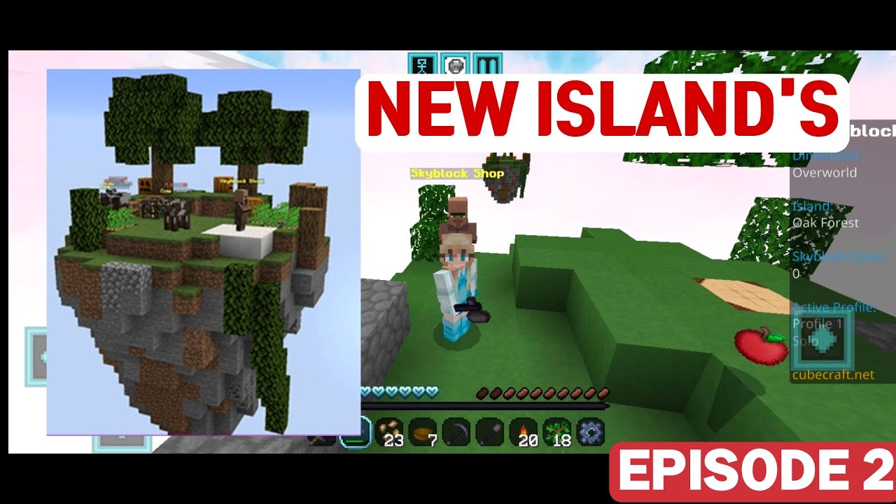 UNLOCKING NEW ISLAND'S CUBECRAFT SKYBLOCK | EPISODE 2 MINECRAFT - YouTube