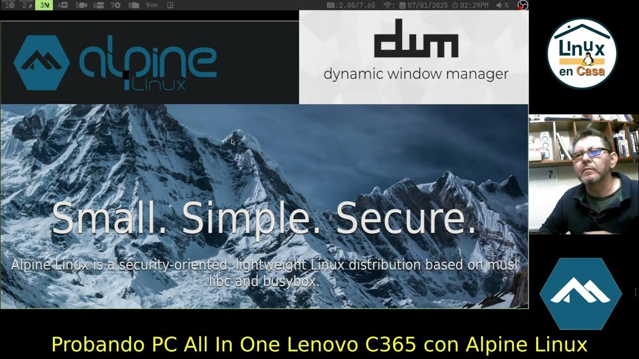 Probando PC AIO Lenovo C365 con Alpine Linux - YouTube