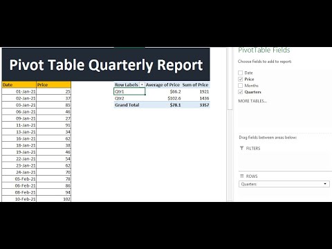 Make Quarterly Reports with Pivot Table Trick in Excel - YouTube