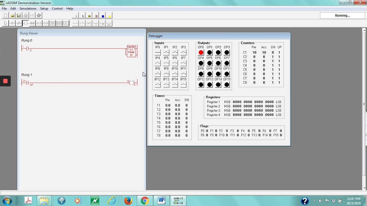 Counter function with LadSim - YouTube