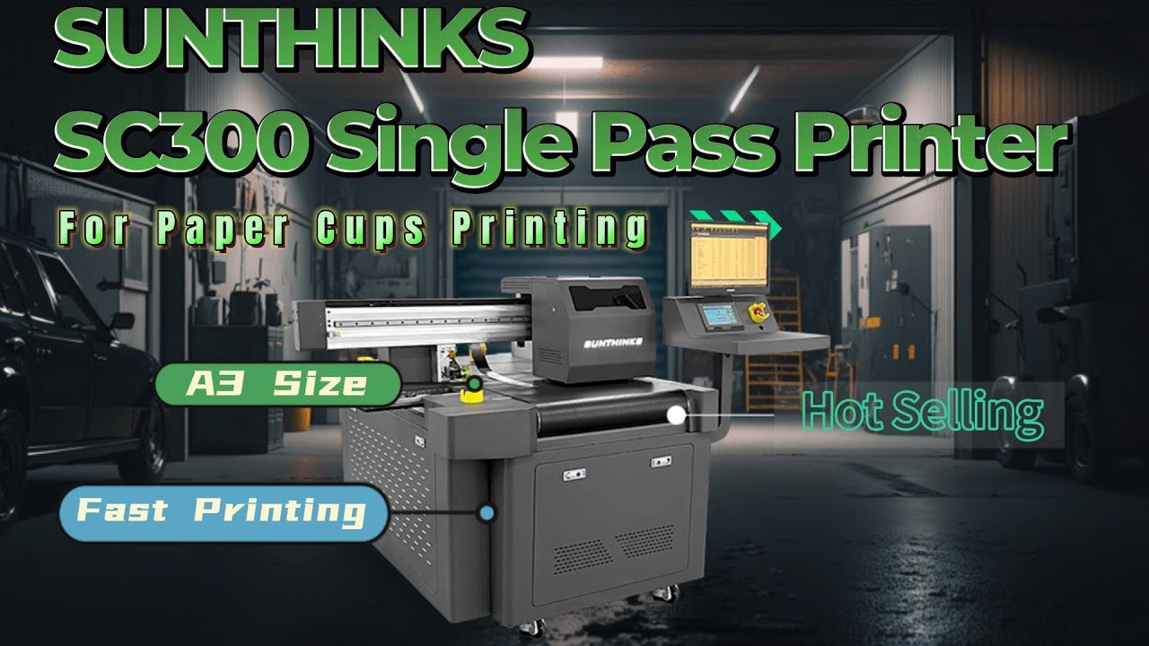 Sunthinks SC300 Digital Single Pass Printer For Paper Cups Printing ...