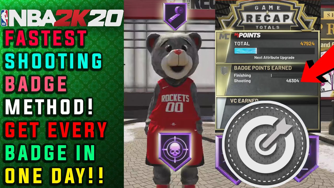 FASTEST/EASIEST METHODS TO GET SHOOTING BADGE IN NBA 2K20! AFTER PATCH ...